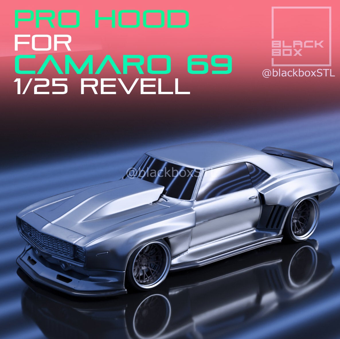 Pro Mod Hood for Revell 69 Camaro - 1/25 | Madman Creations