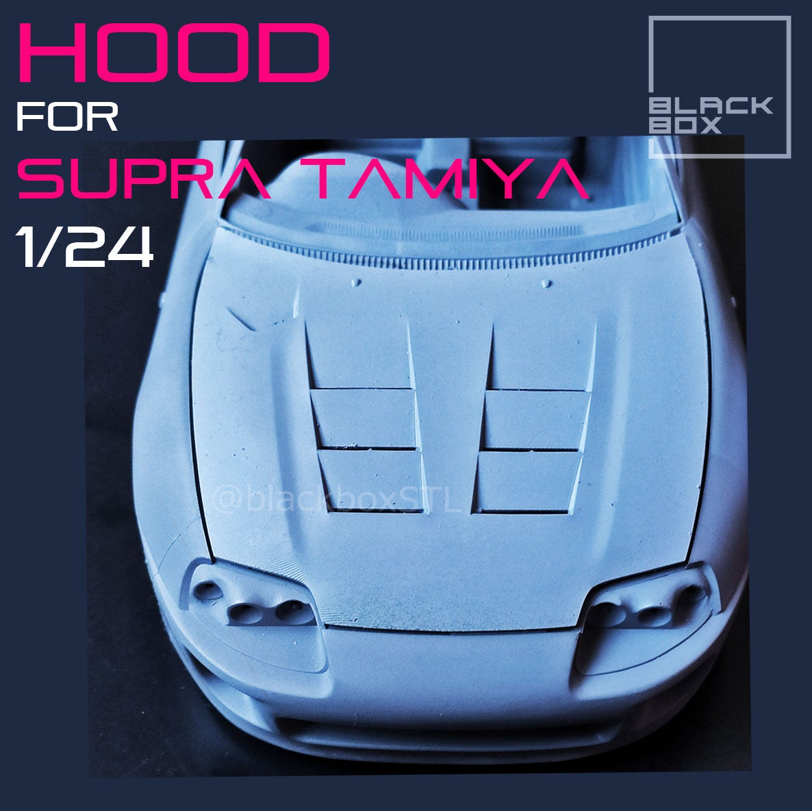 Custom Hood for Tamiya Supra - 1/24 | Madman Creations